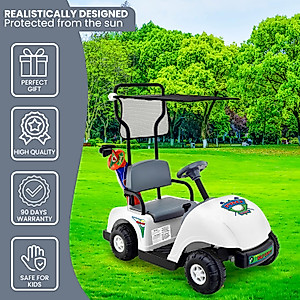 Kid Motorz Junior 6V Pro Golf Cart Ride-On, White