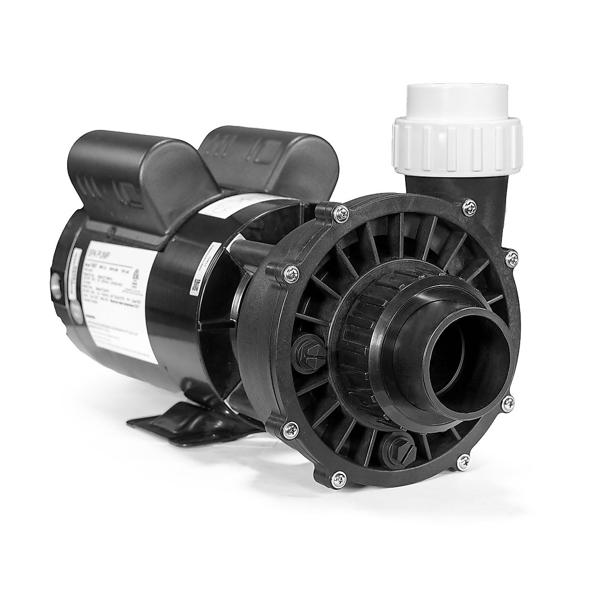 XtremepowerUS 3.0HP High Flow 230 Volt Spa Pump Side Discharge Pump 2" Intake Circulating Hot Tub 2-Speed, Fitting Set Included