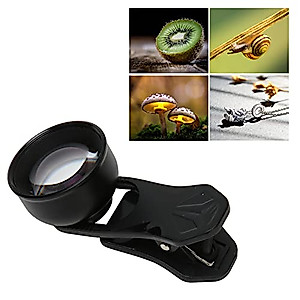 Phone Camera Lens, 2X HD Clip on Cell Phone Lens with Storage Bag and Wiping Cloth, Portable Smartphones Lens for Photography
