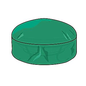 Collections Etc Seasonal Outdoor Patio Furniture Covers with Easy On/Off Drawstring Cord - Protection from Wind, Dirt, Snow and Rain, Green, Fire Pit