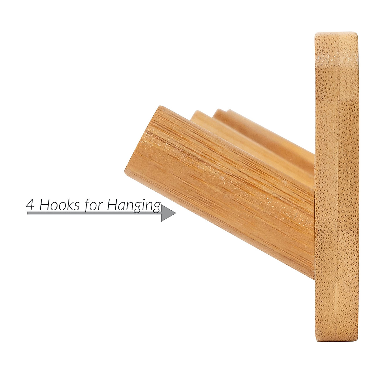 Simplify 4 Over The Door Hook | Closet | Bedroom | Bathroom | Laundry Room | Storage | Towel & Robe Hanger | Accessories Organizer | White