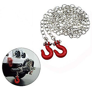 Share Goo Mini Metal Trailer Hook & Chain Compatible with 1/10 RC4WD D90 Axial SCX10 RC Crawler Car Truck