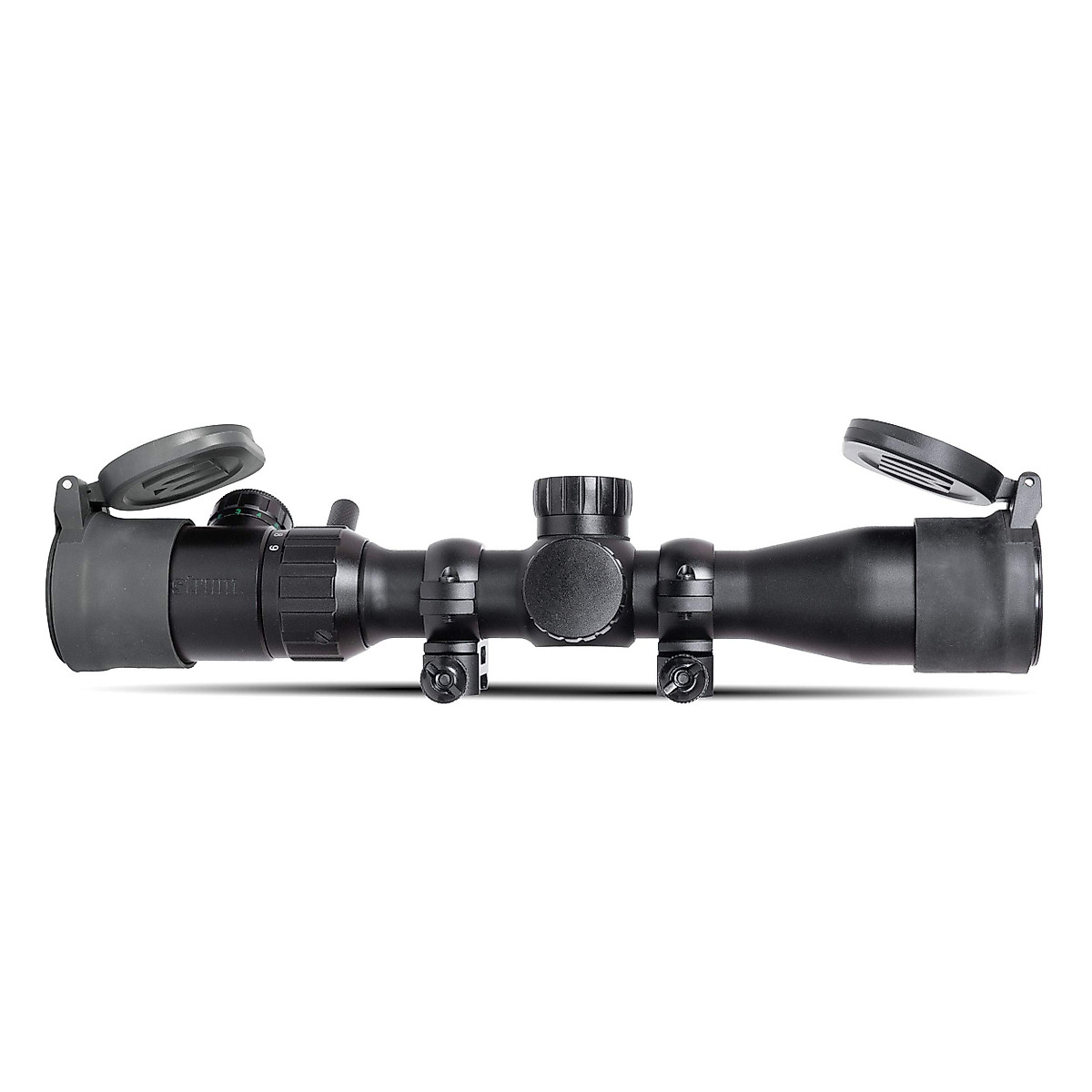 Monstrum 3-9x32 Rifle Scope with Rangefinder Reticle | Monstrum Flip Up Lens Cover Set | Bundle