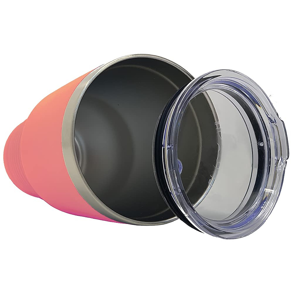 LaserGram 30oz Vacuum Insulated Tumbler Mug, Rugby Player, Personalized Engraving Included (Coral)