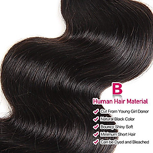 Beauty Princess Brazilian Hair Body Wave 3 Bundles 16 18 20inchs 10A Human Hair Weave Bundles Natural color