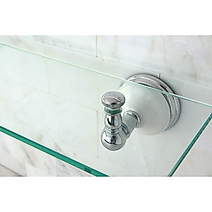 Kingston Brass BA1119C Victorian Glass Shelf, Polished Chrome