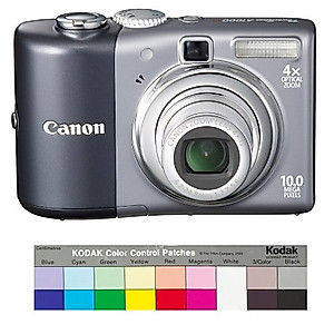 Canon Powershot A1000IS 10MP Digital Camera with 4x Optical Image Stabilized Zoom (Grey)