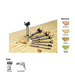 Freud PB-107B 7Pc Prec. SHR Serr EDG Fstnr Bit Set 1/4in to 1in