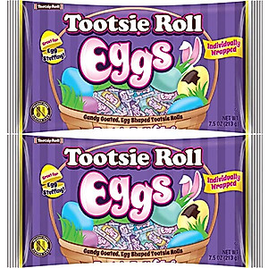 Tootsie Roll Eggs Easter Candy Basket Filler 7.5oz (Pack of 2)