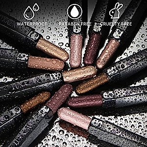 LUXAZA 6PCS Eyeshadow Stick Set,Shimmer And Matte Neutral Eyeshadow Pencil Crayon,Pearl Pink Cream Eye Shadow Stick Makeup,Long Lasting Eye Brightener Highlighter Makeup Set