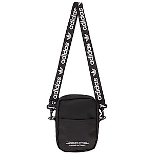 adidas Originals Originals Festival Bag Crossbody, Black/White, One Size