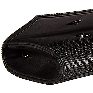 Jessica McClintock womens Alexis Sparkle and Shine Clutch Evening Bag, Black, One Size US