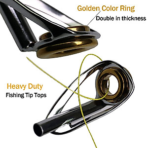 THKFISH Saltwater Rod Tip Repair Kit Heavy Duty Rod Repair Kit Stainless Steel Ceramics Fishing Rod Replacement Tips 30pcs