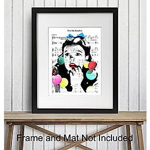 Somewhere Over the Rainbow Wall Art - Wizard of Oz Gifts - Dorothy Pop Art Poster Print - The Wizard of Oz Decor - Andy Warhol Contemporary Picture - Home Decoration for Girls Bedroom, Living Room