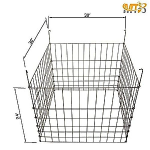 Garden Wire Compost Bin 30x30x24 inches, Black, Garden Bed Fencing