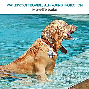 Clear Case for Airtag, Smidream Soft TPU 360 Degree Protection Airtag Case, Waterproof Protective Cover AirTag Holder with Key Ring for Luggage, Dog, Cat, Pet ( Protective Film Included ) (4 Pack)