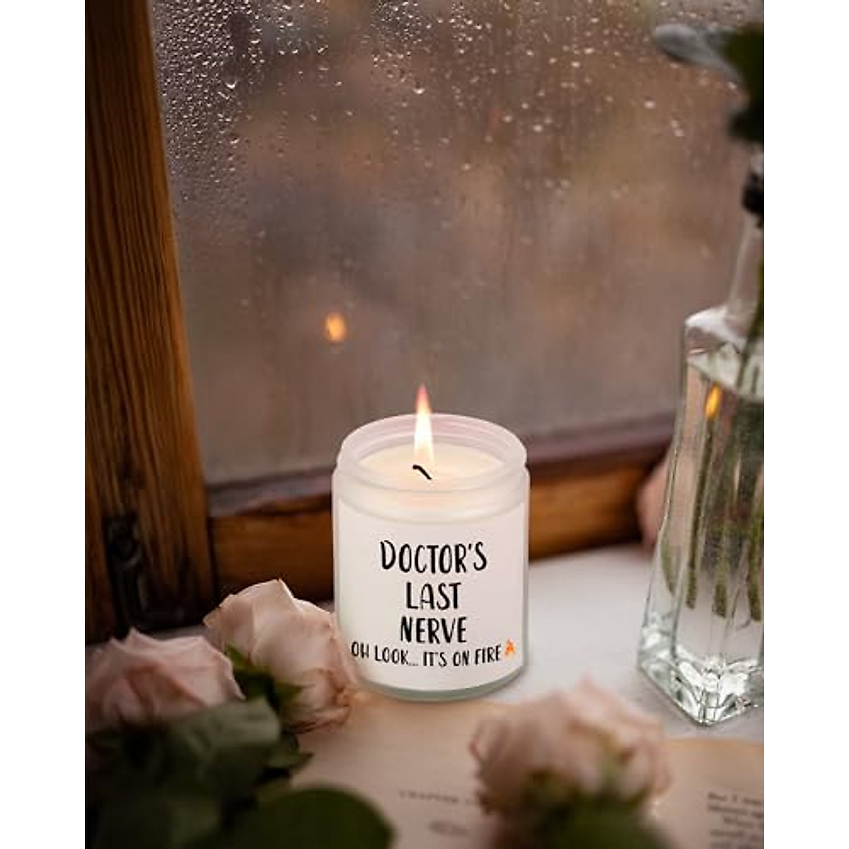 Thank You Doctor Gifts for Women Men, Doctor Appreciation Gifts, Funny Gifts for Doctor Retirement Birthday, Handmade Lavender Natural Soy Wax Candle Gifts for Doctor (7oz)