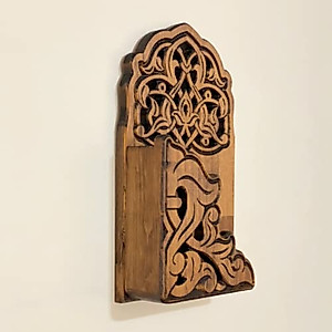 VOGUEHOMEDECOR Wooden Wall Bookshelf, Book Holder | Quran Bible Wall Storing Shelf | Wall Decoration, Home Decor | Housewarming Gift