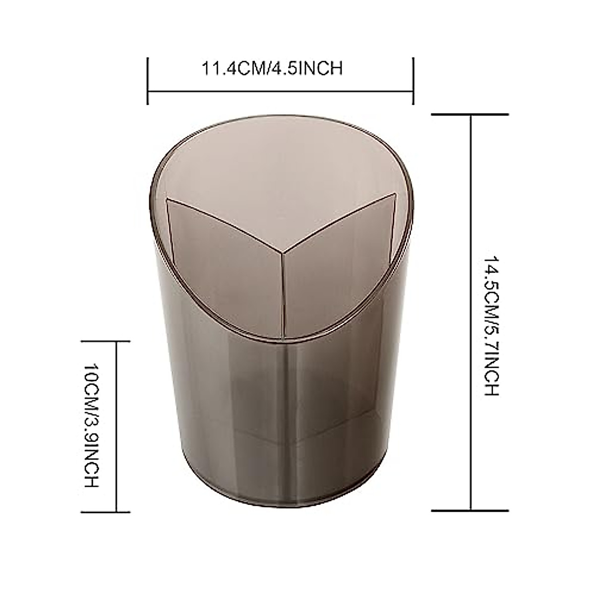 Eagle Pencil Holder, 3-Compartment Desktop Supplies Organizer, Multi-functional Pencil Cup, Phone Remote Control Stationery Storage Holder, for Home and School Use, Grey