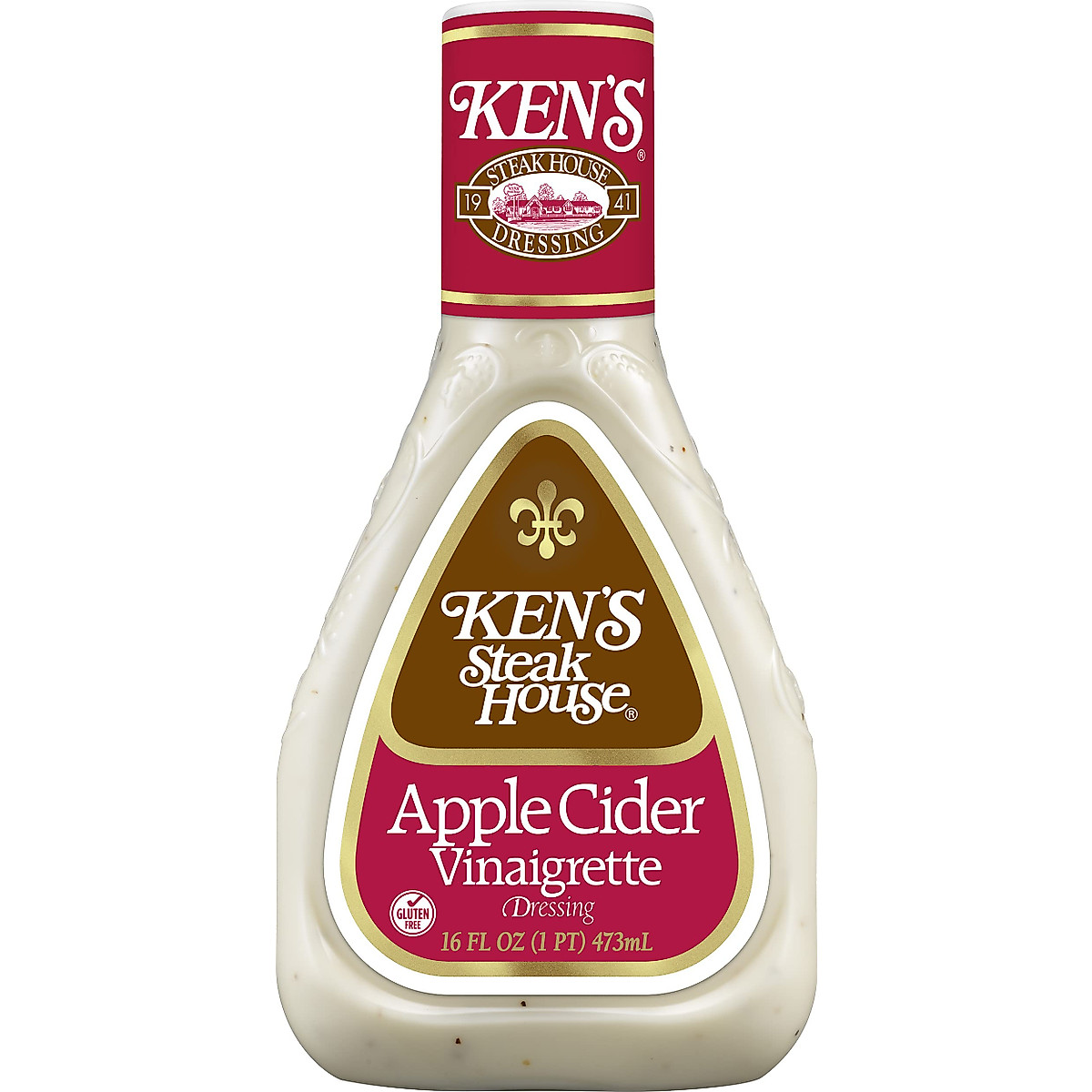 Ken's Steak House Apple Cider Vinaigrette Dressing (16 Fl Oz, Pack of 6)