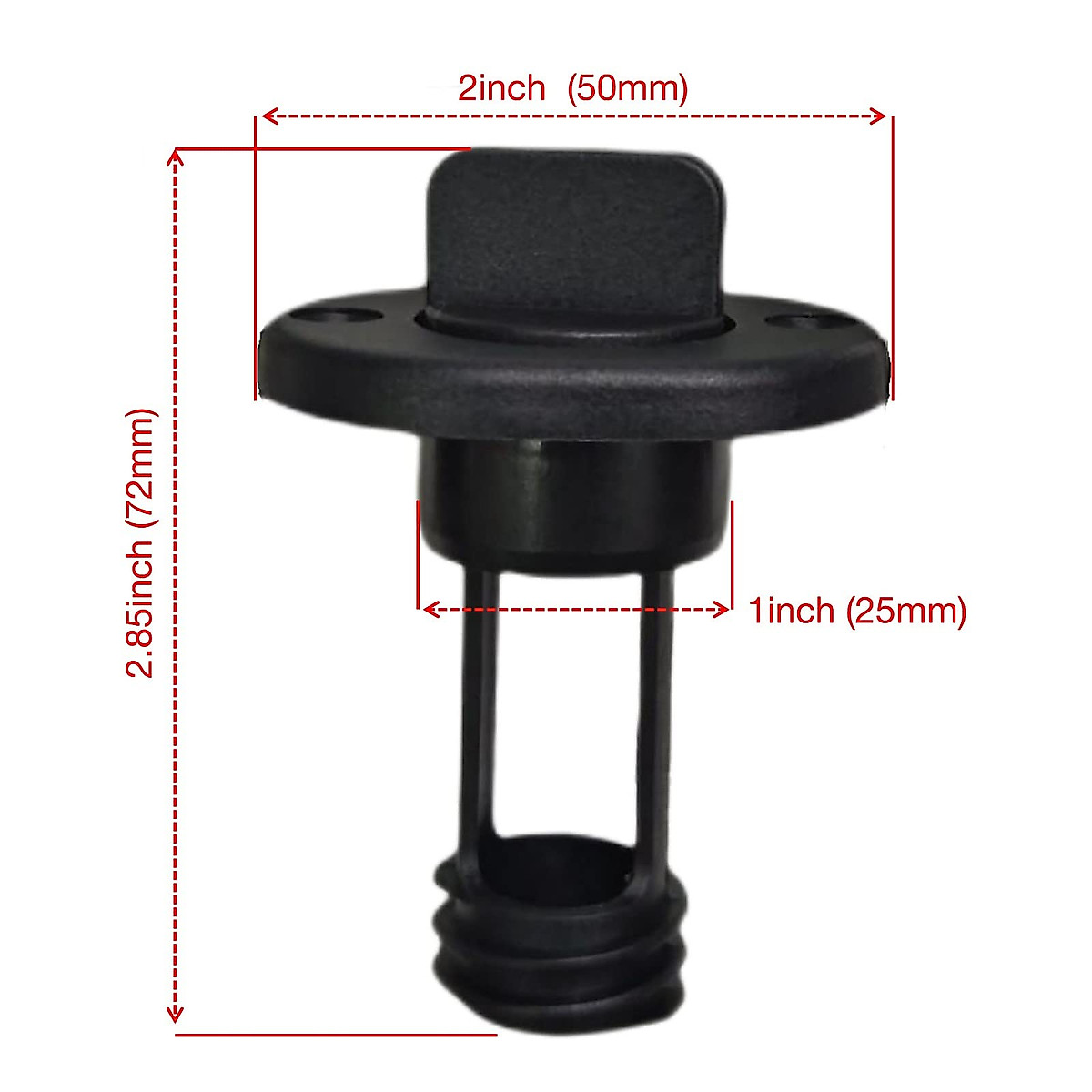 UanofCn Pair of Screw Type Drain Plug for Skeeter Boats Kayaks Thread for 1 inch with Rubber O-Ring