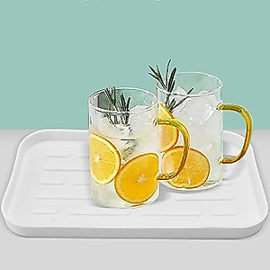 2 Pack Kitchen Sink Organizer Tray Silicone Drainage Tray Dish Drying Mat Dish Drying Mat Kitchen Counter Sink