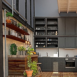 YINKSONG Floating Shelves for Wall Mounted Set of 2（23.6”）,Wall Decorative Shelf,Modern Storage Display Wall Shelves for Living Room Kitchen Bathroom(Walnut)