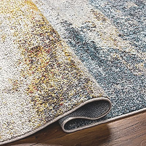 Artistic Weavers Gaillard Area Rug,5'2" x 7',Sky Blue/Mustard