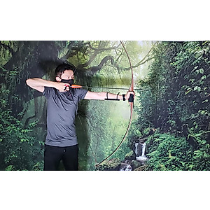 SAS Pioneer 68" Longbow Traditional Wood Long Bow Archery Target Hunting (Left Hand 55 pounds)