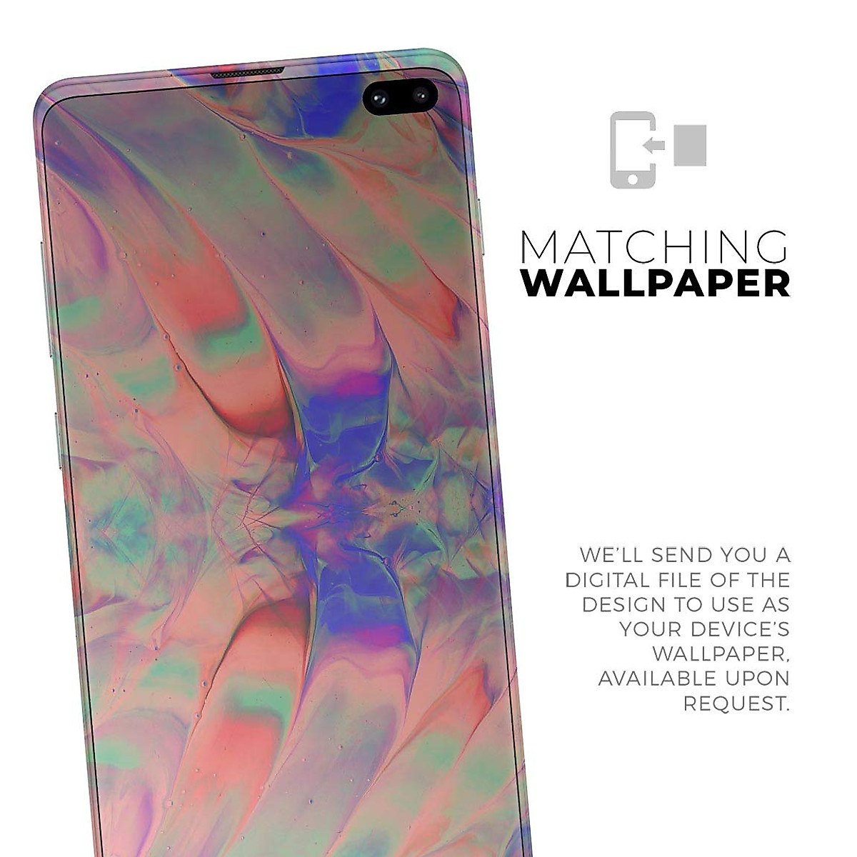 DesignSkinz Liquid Abstract Paint Remix V64 Protective Vinyl Decal Wrap Skin Cover Compatible with The Samsung Galaxy S20 (Screen Trim & Back Glass Skin)