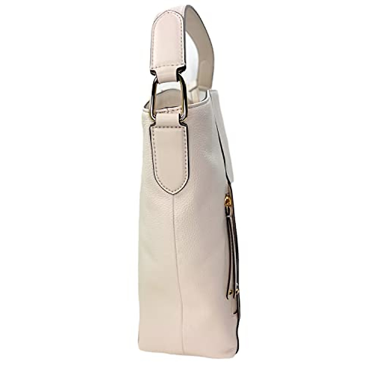 Michael Kors Evie Large Leather Hobo Shoulder Bag (Light Cream)
