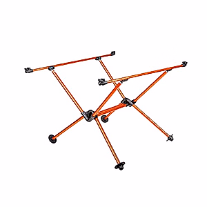 Cascade Mountain Tech Ultralight Camp Table - Lightweight for Backpacking, Camping, Sporting Events, Beach, and Picnics with Carry Bag - Black/Orange