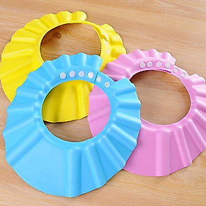 RingBuu Bathing Cap - Children Baby Kids Waterproof Bathing Cap Shampoo Shower Protect Hat Soft Adjustable Visor Hat for Toddler, Baby, Kids, Children