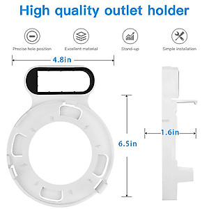 Outlet Mount for TP-Link Deco M5 Whole Home Mesh WiFi System, Space-Saving Wall Mount for TP-Link Deco M5 with Cord Management Function(3 Pack)