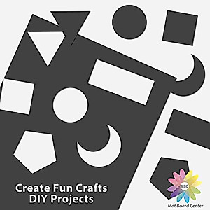 Mat Board Center, 11x14 Black Color Uncut Photo Mat Boards - 1/16" Thickness - for Frames, Prints, Photos and More (10 Pack)