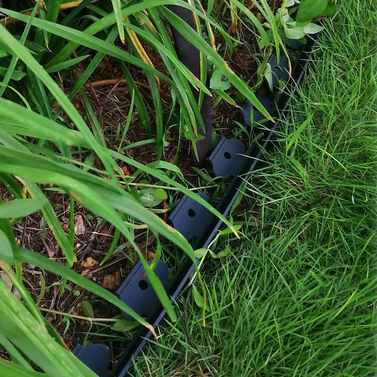 Landscape Edging,40FT Plastic No Dig Garden Edging with 40 Stakes,2 Inch Tall Lawn Edging for Lawn,Yard,Flower Gardens Border (Black-40FT)