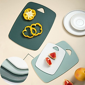 3 PCS Plastic Cutting Board, Cutting Boards for Kitchen, Plastic Chopping Board Set Easy Grip Handle Food Chopping Boards for Dishwasher Safe, Chop Meat, Veggies