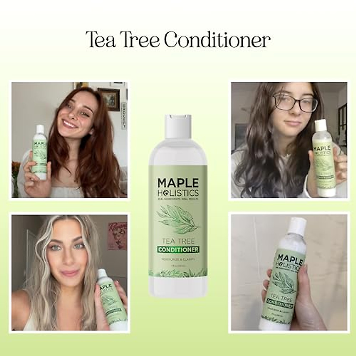 Tea Tree Conditioner for Dry Hair - Tea Tree Oil Conditioner for Oily Hair and Sulfate Free Conditioner for Dry Hair - Cleansing Conditioner and Tea Tree Dry Scalp Care with Tea Tree Oil for Hair
