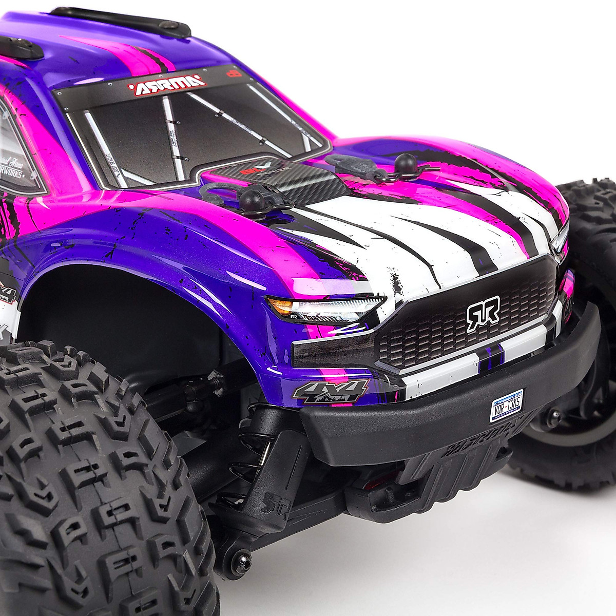 ARRMA RC Truck 1/10 VORTEKS 4X4 3S BLX Stadium Truck RTR (Batteries and Charger Not Included), Purple, ARA4305V3T2, Men