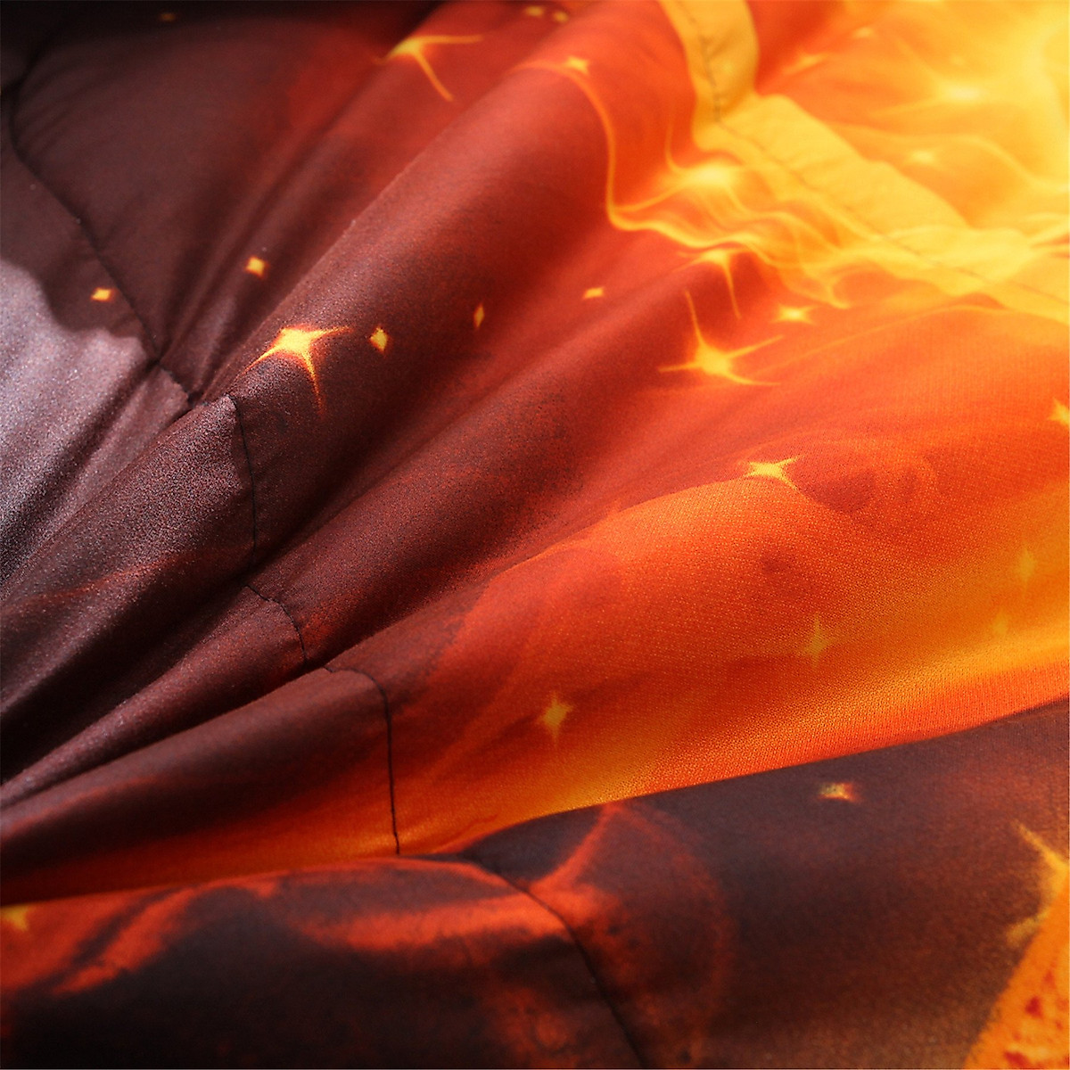 A Nice Night Basketball Print,with Fire and Ice Pattern, Comforter Quilt Set Bedding Sets, for Boys Kids Teen (Basketball, Full)