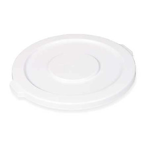 Trash Can Top, Flat, Snap-On Closure, White