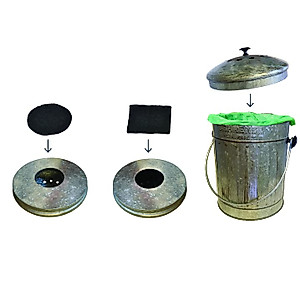 Behrens Activated Charcoal Filter Set for Kitchen Compost Bin (4 Pack)