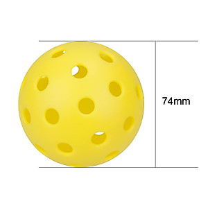 Hofimeta 12 Pack 40-Holes Practice Pickleball Balls Play for Outdoor Indoor, Sports Game Pickle Balls (red)