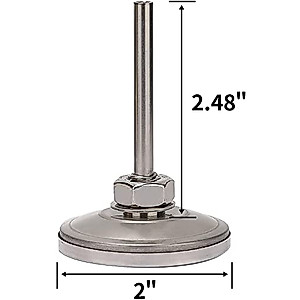 MEASUREMAN 2 Inch Barbecue Thermometer,Grill Thermometer, BBQ Smoker, Smoke Temperature Gauge, Stainless Steel Temp Gauge, 2 Pack