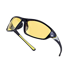 FEISEDY Classic Men Polarized Sports Sunglasses Night Driving Yellow Lenses Cycling Fishing Driving Glasses B2674