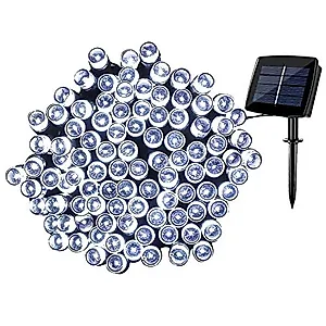 woohaha Solar Fairy String Lights Outdoor Waterproof, 72ft 200LED Updated Version Solar Powered String Lights for Christmas Patio Garden Party(Cool White)