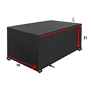 Zhadongli Art Waterproof Outdoor Sofa Cover, 91""Lx71""Wx30""H Patio Furniture Covers Waterproof Outdoor Couch Cover, Lawn Furniture Covers, Black