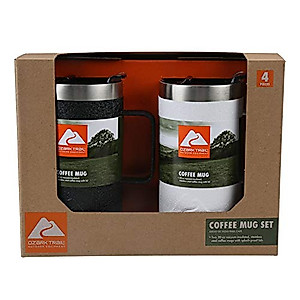 OZARK TRAIL Coffee Mug Set of Two 20 oz Vacuum Insulated Stainless Stee