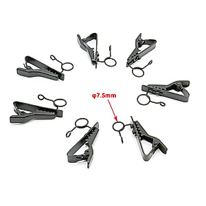 Luwigs 3pcs Lavalier Microphone Metal Tie Clips with 3pcs Lapel Mic Windscreen Foam Covers, Lapel Microphone Replacement Kit, Metal Lapel Mic Clips Sponge Cover Kit (6 Pack, 7.5mm)