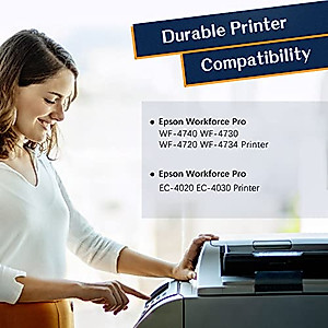 802XL Ink Cartridges Remanufactured Replacement for Epson 802 Ink Cartridges Combo Pack for Epson Workforce Pro WF-4740 WF-4730 WF-4720 WF-4734 EC-4020 EC-4030 Printer (T802 XL 4 Pack)